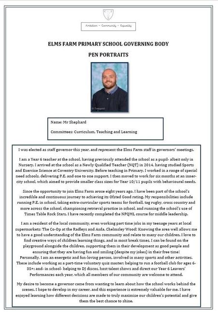 Elms Farm Community Primary School - Governors